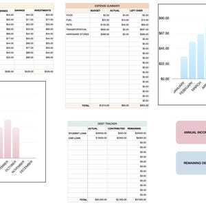Annual Budget, Expense and Income Spreadsheet Templates for Apple ...