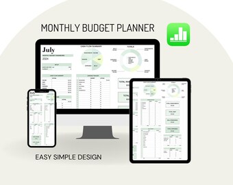 Apple Numbers Monthly Budget Spreadsheet - Etsy