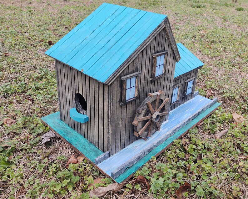Old Mill Water Wheel Birdhouse - Etsy