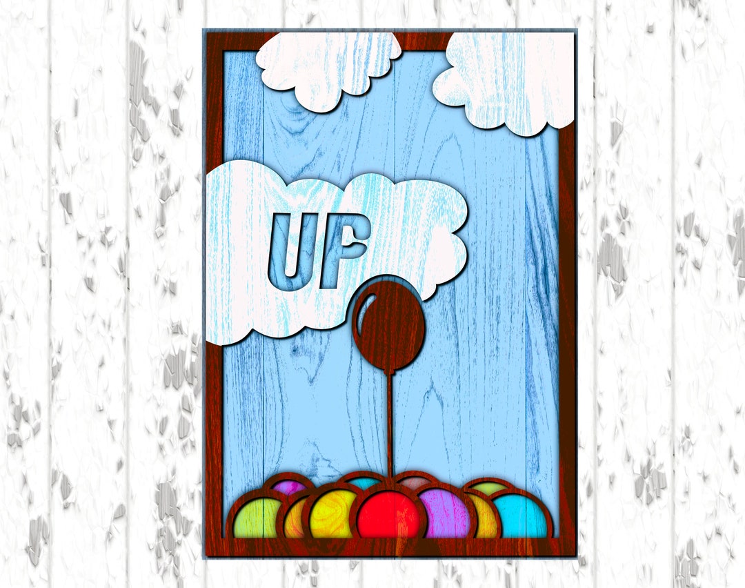 Globos up SVG Laser Cut / Archivo De Corte Por Laser / Archivo - Etsy