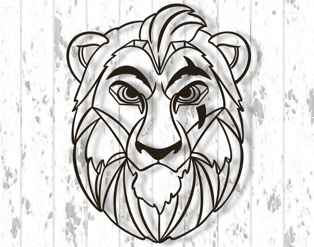 Scar El Rey Leon SVG Laser Cut/ Archivo De Corte Por Laser / - Etsy
