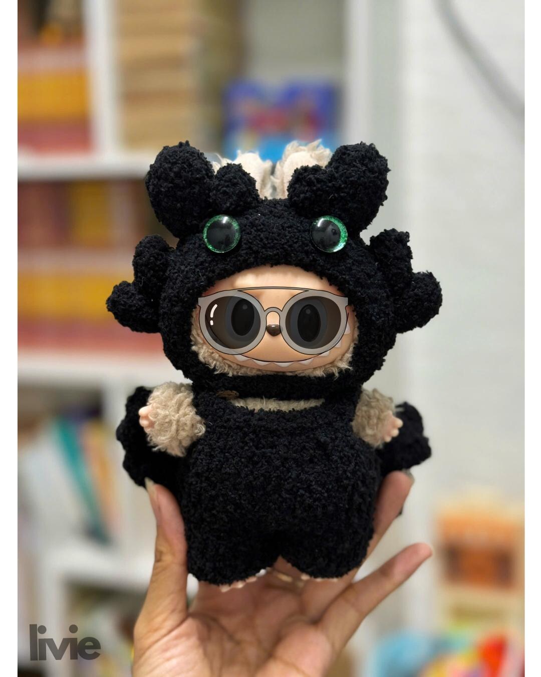 Toothless Dragon Labubu Costume Outfit, Handmade Toothless Crochet ...