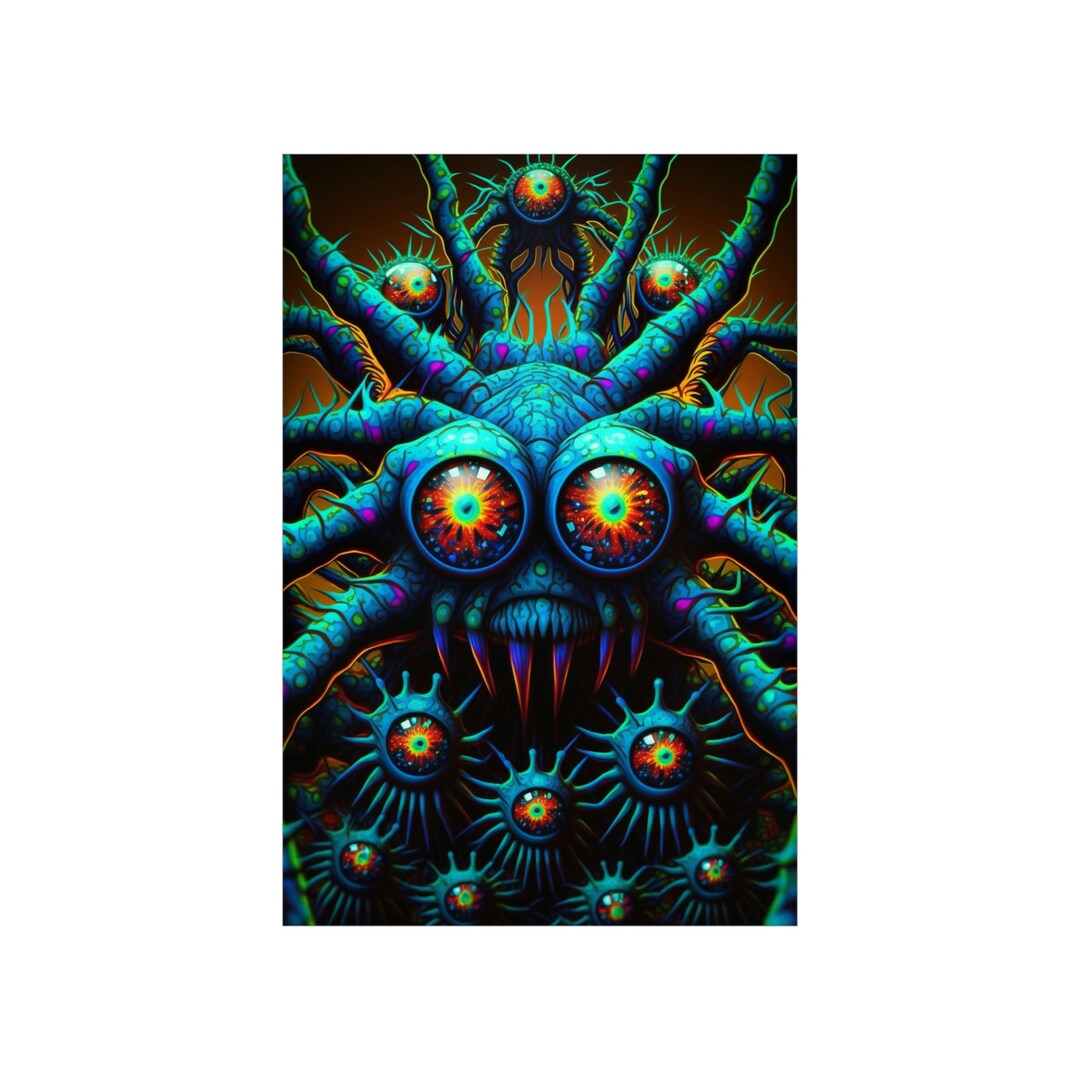 Trippy Poster Psychedelic Lsd Trip Cool Blacklight Poster Lsd ...