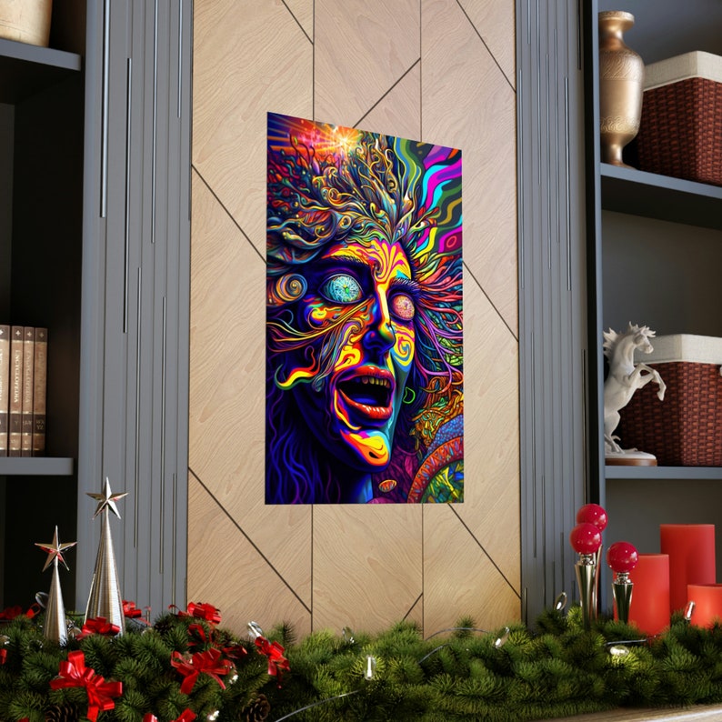 Trippy Poster Psychedelic Lsd Trip Cool Blacklight Poster Lsd - Etsy