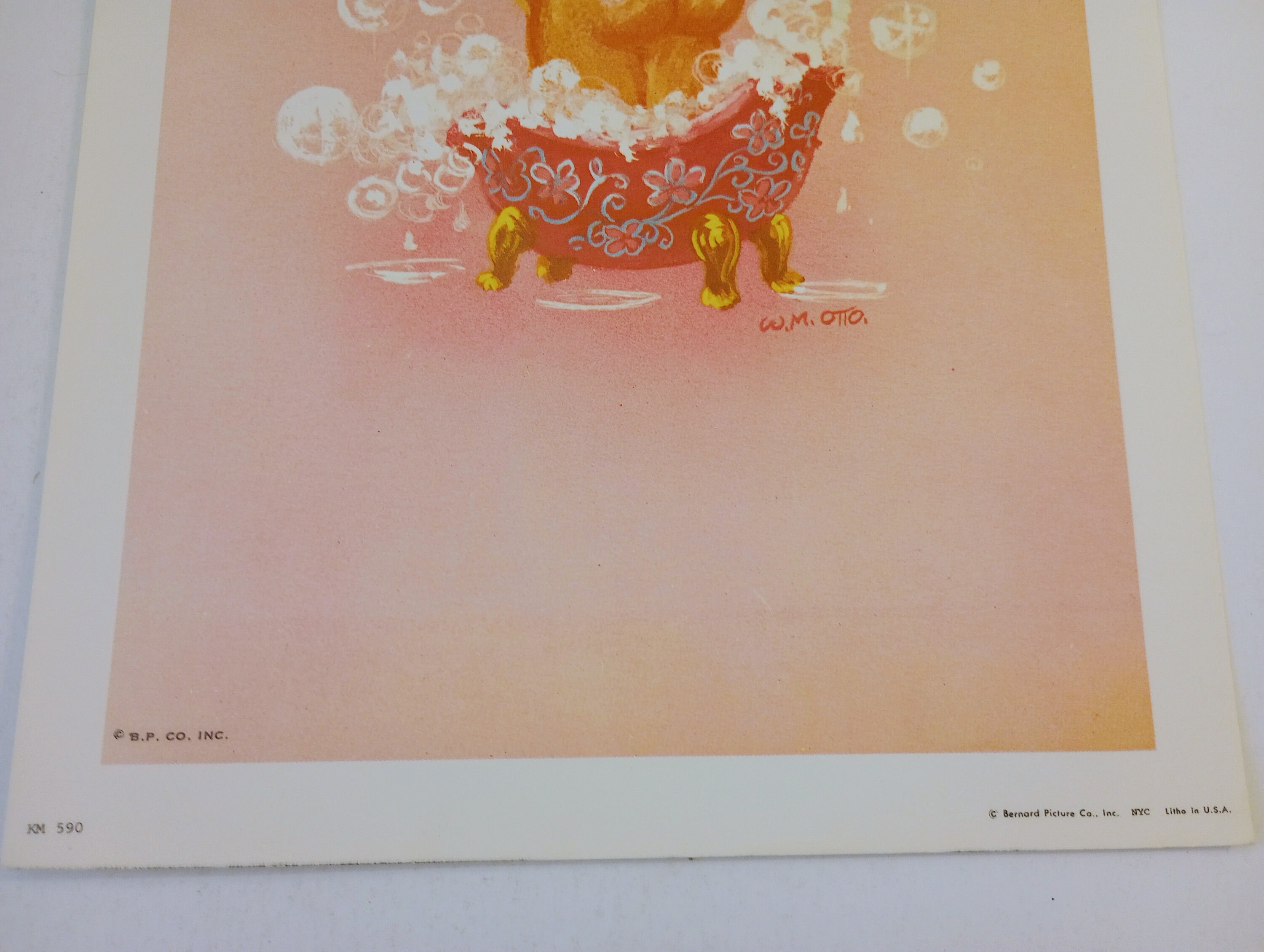 Retro Vintage Kitsch Art Deco W M Otto Vintage Art Bubble Bath Blonde ...