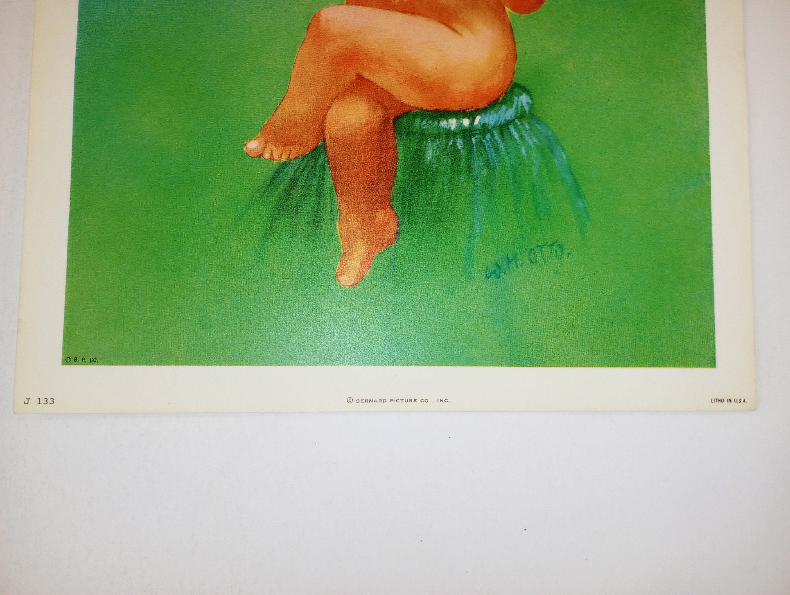 Retro Vintage Kitsch Art Deco W M Otto Vintage Art Red Head - Etsy