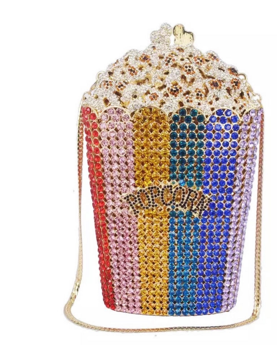 Popcorn Crystal Clutch Purse - Etsy