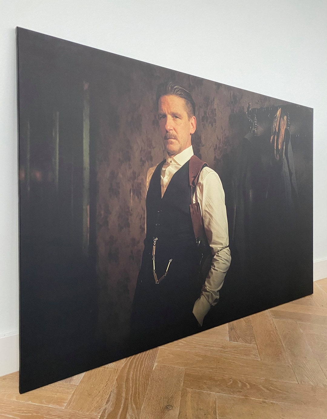 Peaky Blinders Painting Arthur Shelby Staring Canvas Print Wall ...
