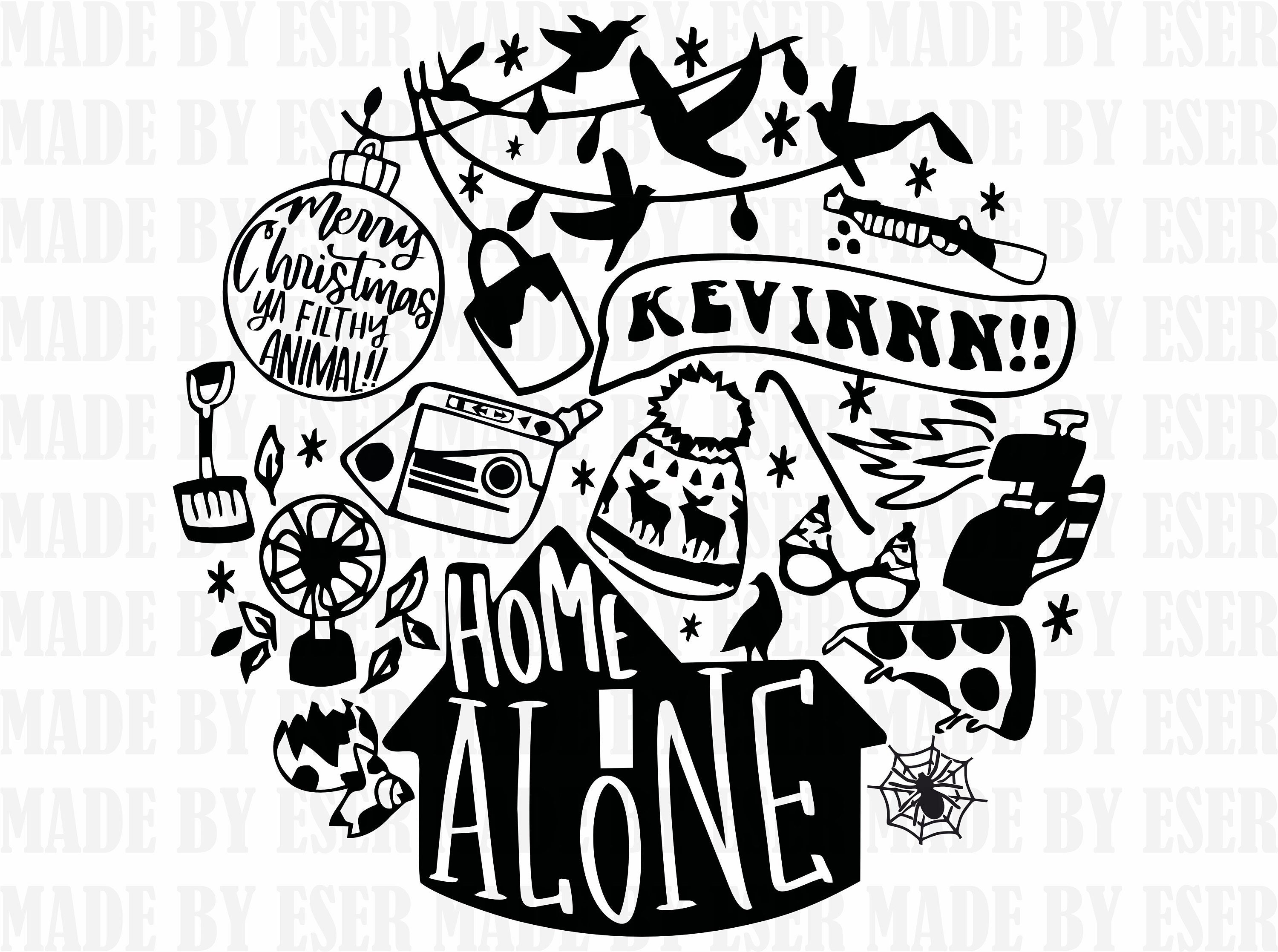 Custom Home Alone Christmas Collage Svg, Png, Eps, Dxf, Jpg, Design ...