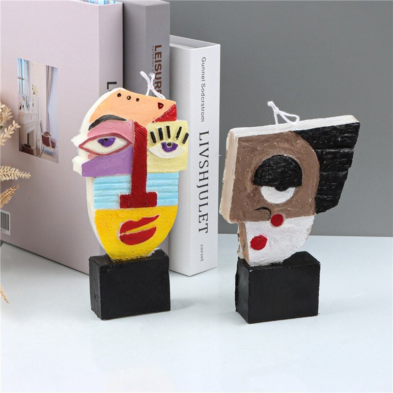 Abstract Art Face Silicone Candle Mold Moulds - Etsy