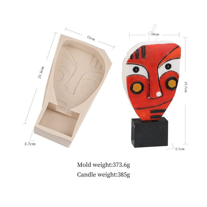 Abstract Art Face Silicone Candle Mold Moulds - Etsy
