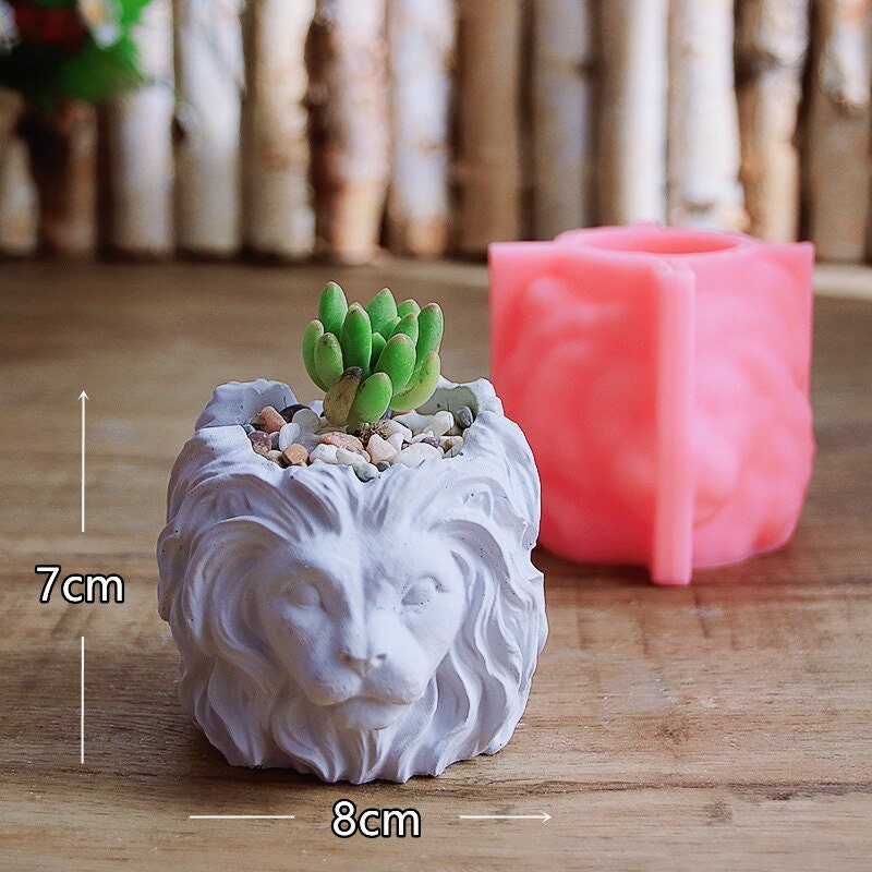 Buy Face Flower Pot Silicone Mold for Cement, Plaster, Drip Glue Online ...