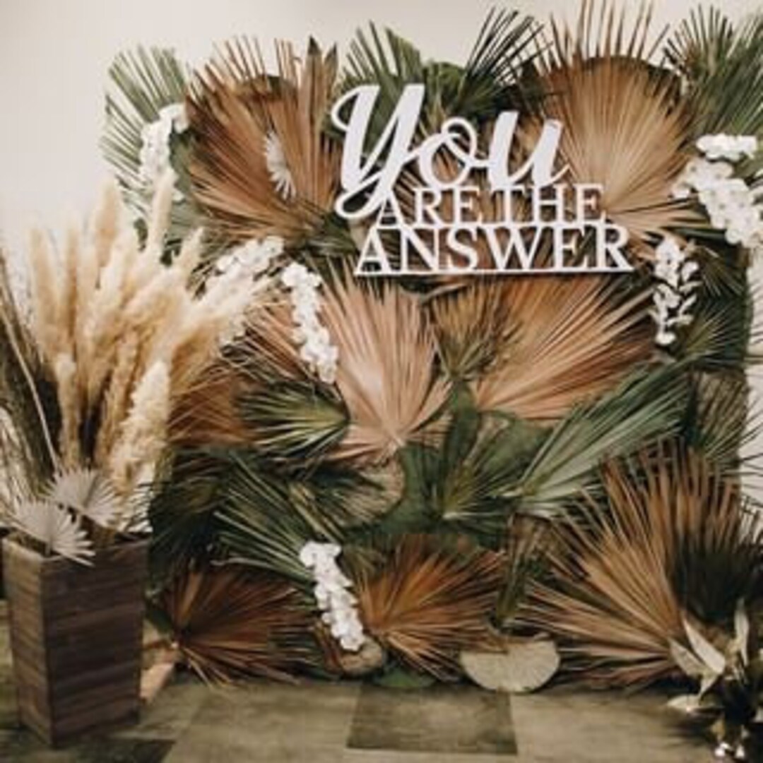 Event Floral Display | Tropical Décor | Wall Décor | Palm | Palm Leaf ...