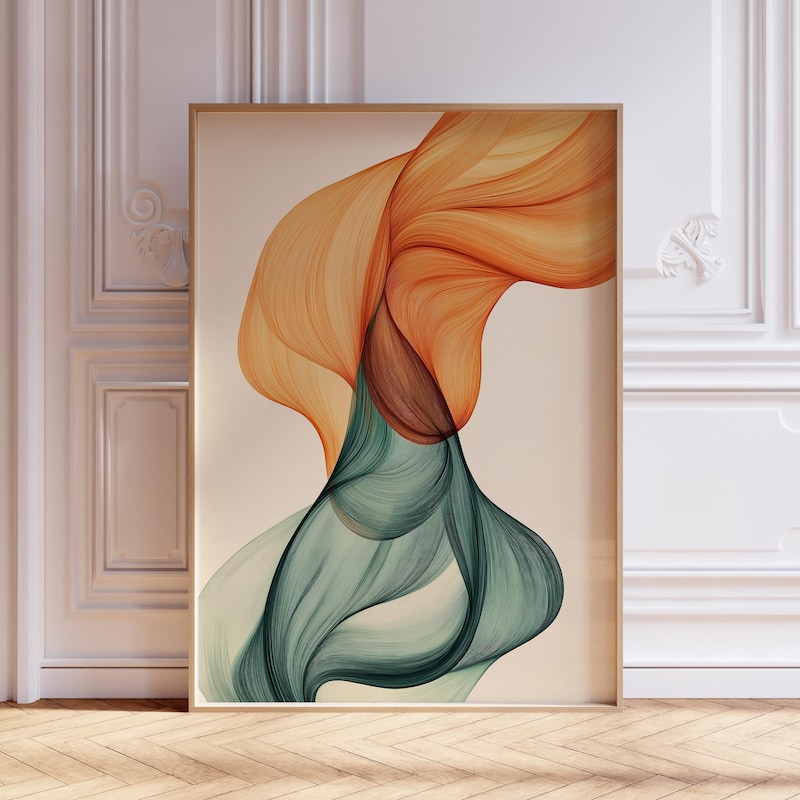 Orange and Gold Poster - Etsy