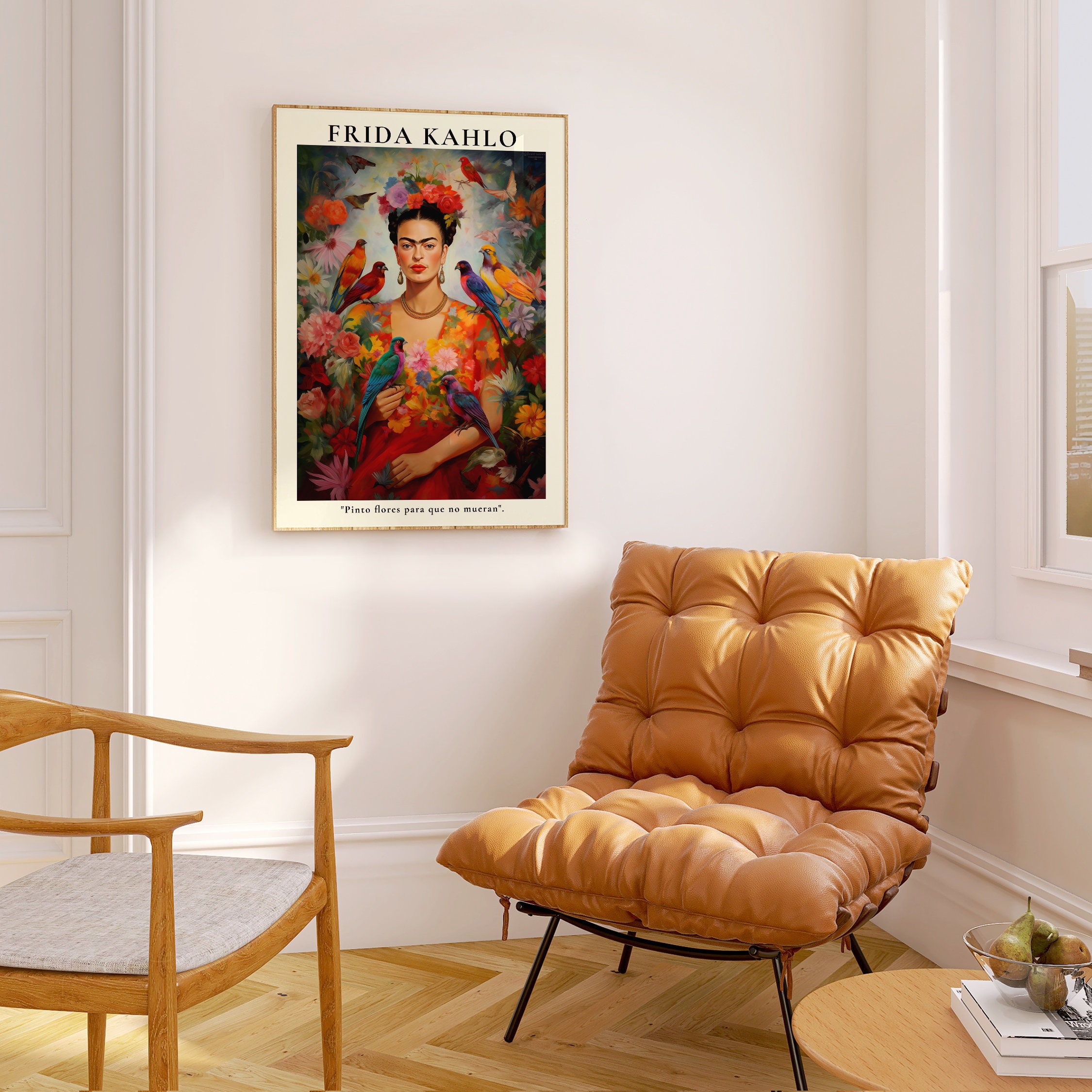 Frida Kahlo Birds and Flowers Poster, Digital Download, Unique Poster ...