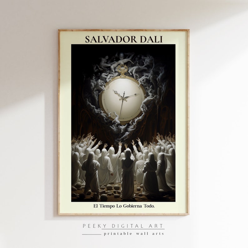 Salvador Dali Time Rules Everything, Salvador Dali Watch, Famous Artist ...