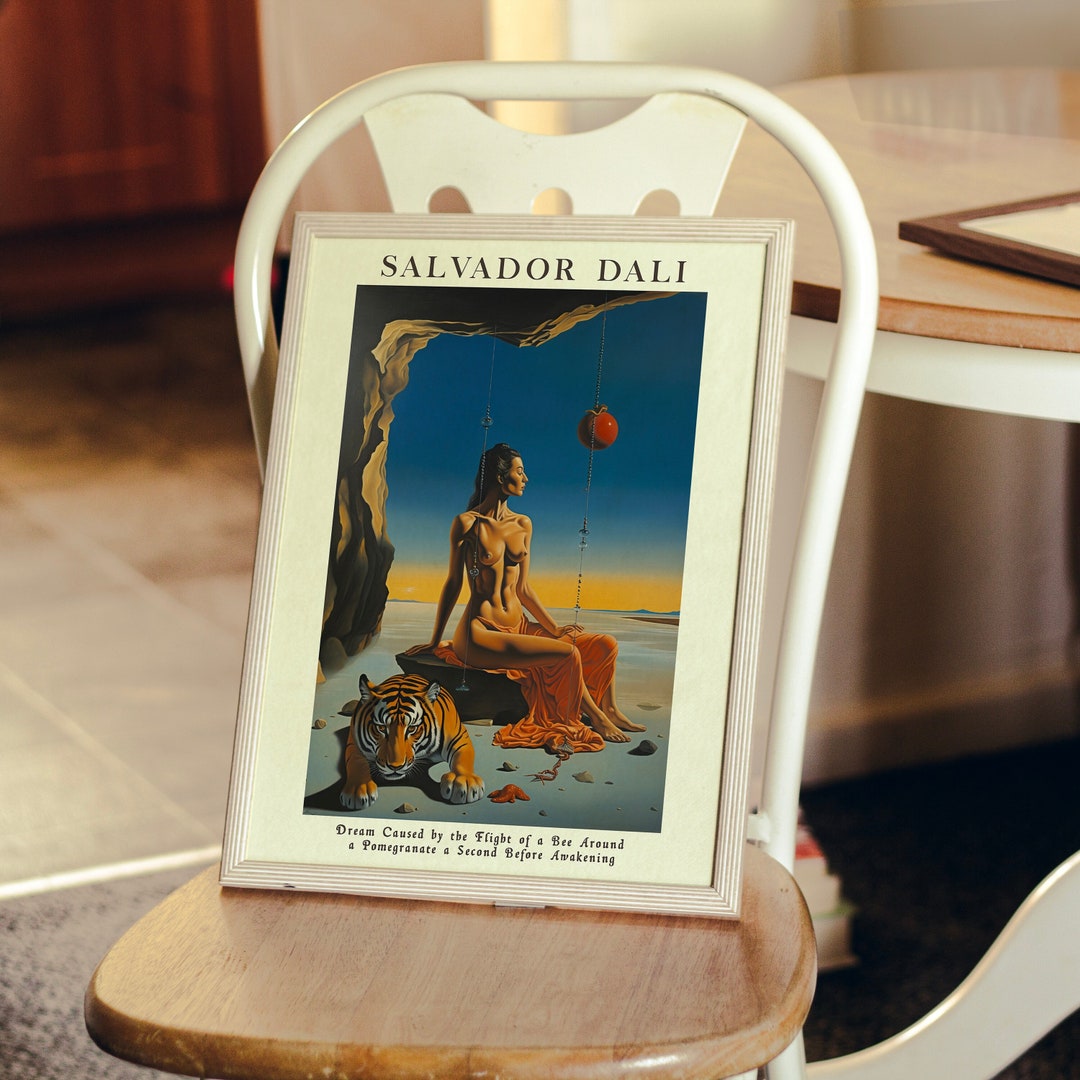 Salvador Dali Woman and Tiger Poster Digital Prints Surreal - Etsy UK