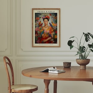 Frida Kahlo Birds and Flowers Poster, Frida Kahlos Print, Mexican Art ...