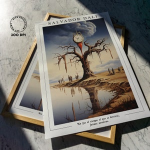 Melting Clock Poster by Salvador Dali, Digital Prints, Dali Wall Art ...