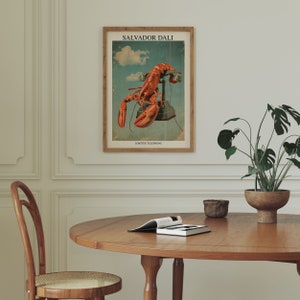 Lobster Telephone Salvador Dali Painting, Printable Wall Art Exhibition ...