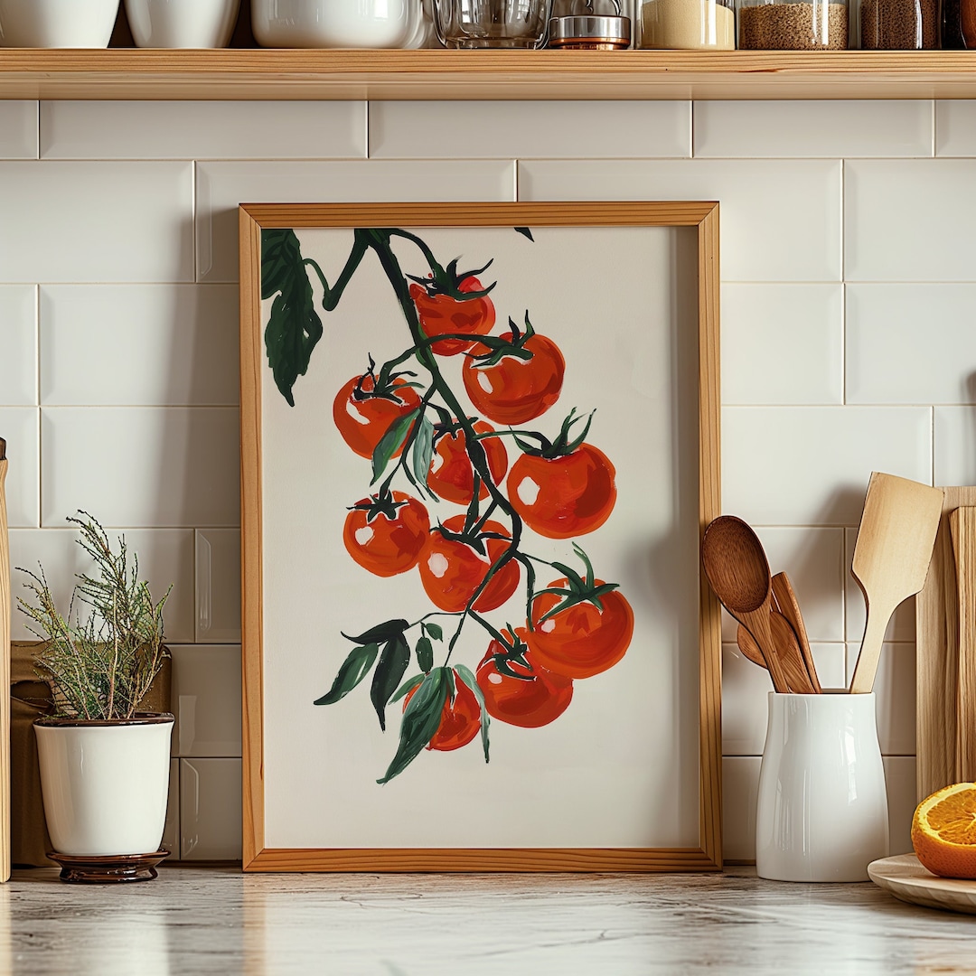 Kitchen Wall Art Tomato Print, Tomato Poster, Kitchen Gifts, Italian ...