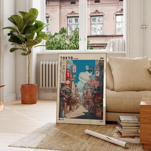 Japanese Tokyo Street Poster, Japandi Wall Art, Japanese Wall Art ...