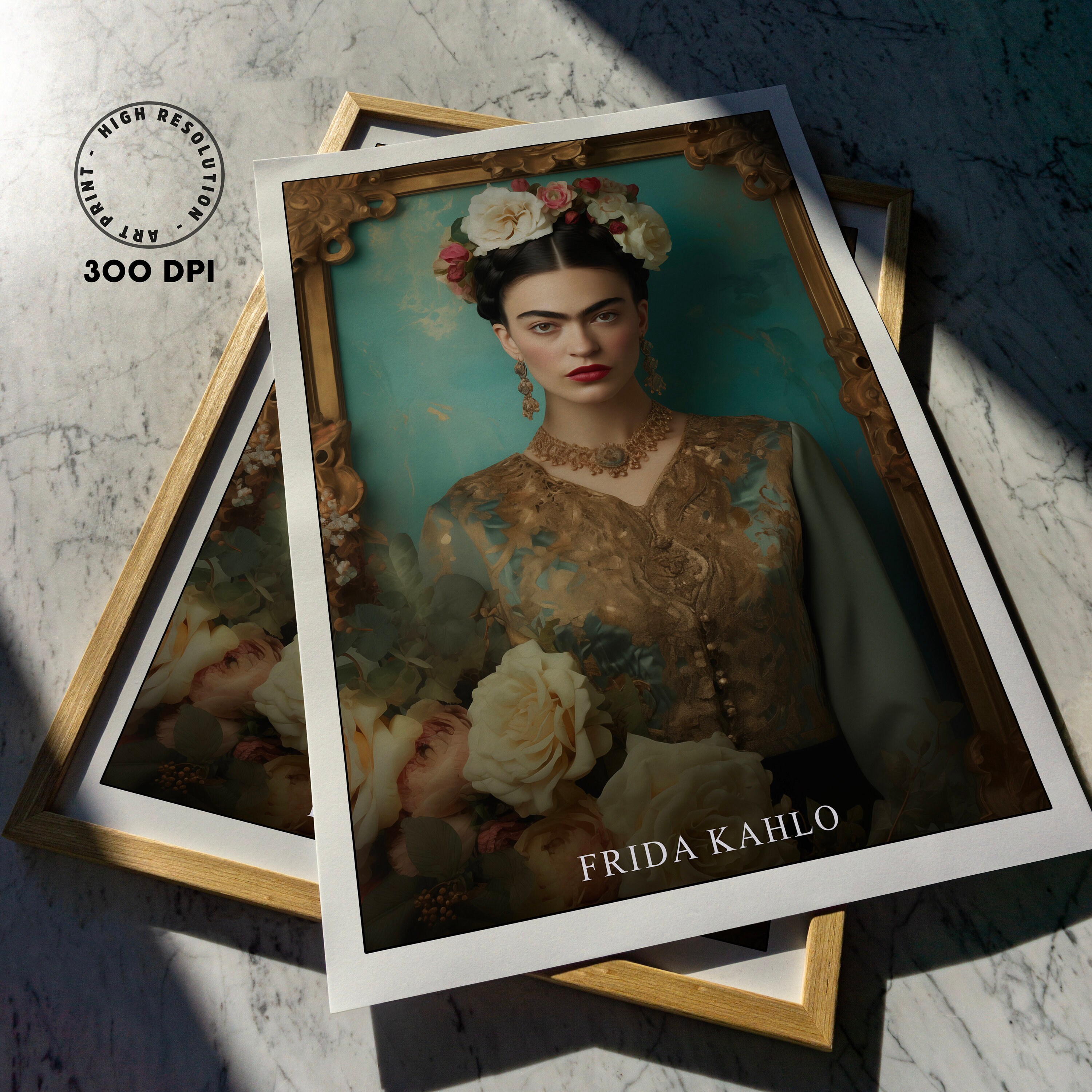 Frida Kahlo Vintage Portrait Poster, Digital Download, Feminist Art ...