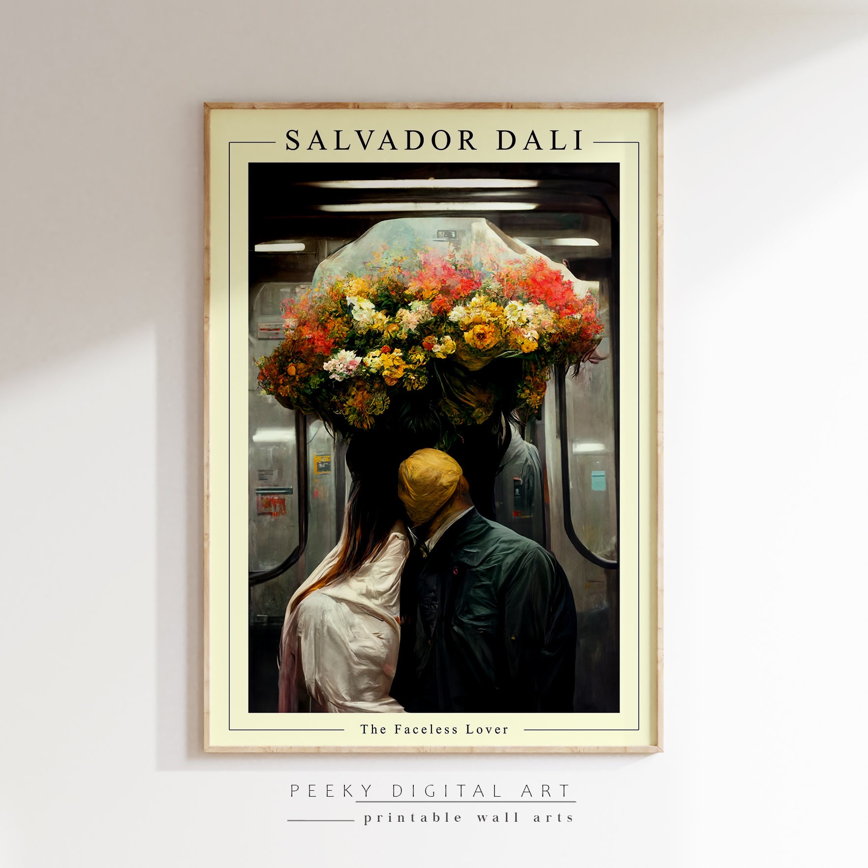 Salvador Dali the Faceless Love Poster, Digital Prints, Dali Wall Art ...