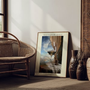 Salvador Dali Wine Poster, Dali Print, Digital Prints, Dali Wall Art ...
