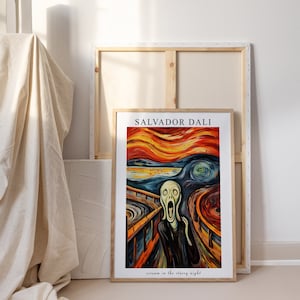 Salvador Dali the Scream Poster, Famous Artist Prints, Salvador Dali ...