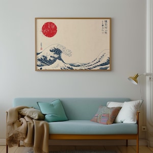 Hokusai Inspired the Great Wave Poster, Japanese Wall Art, Hokusai ...