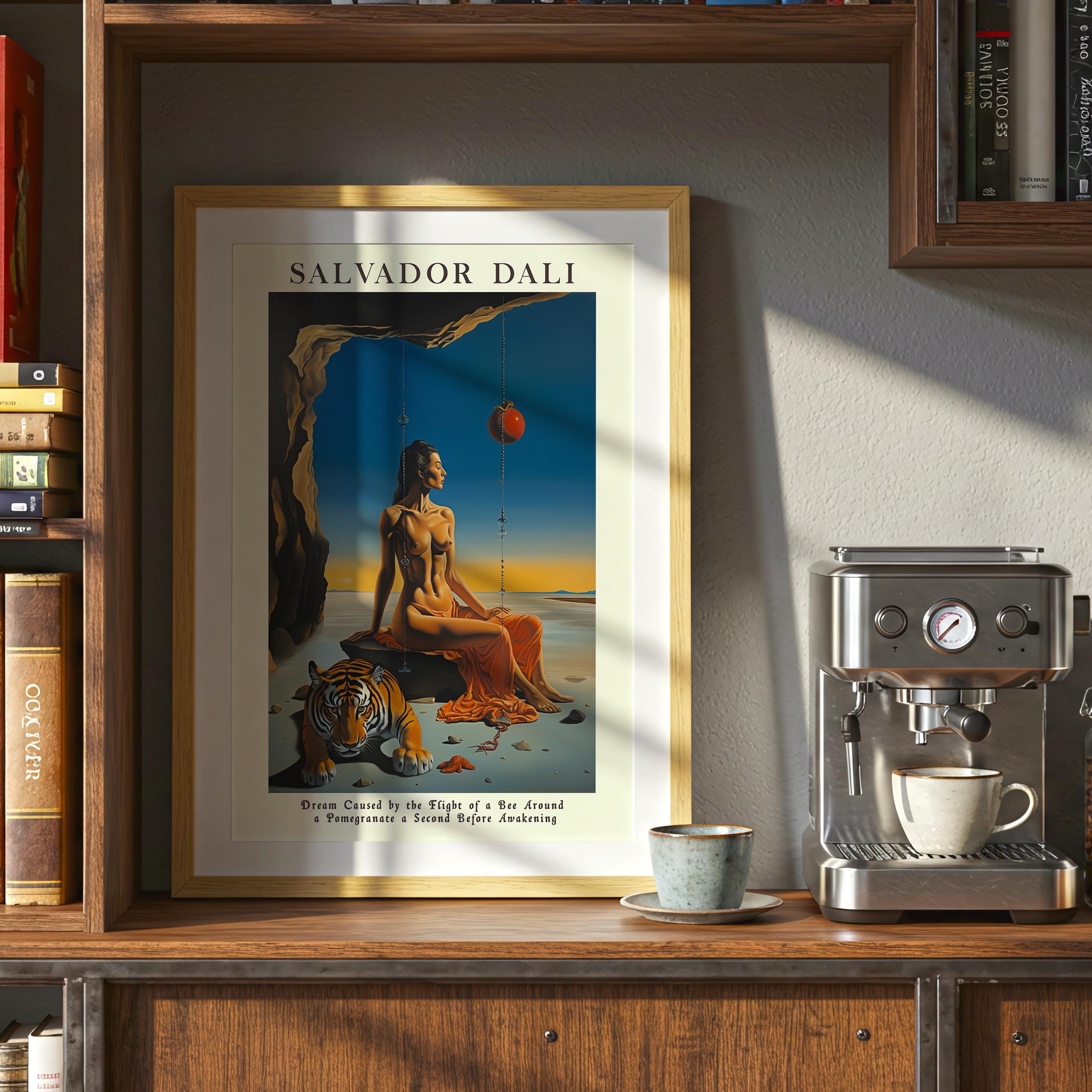 Salvador Dali Woman and Tiger Poster, Dali Print, Digital Prints ...