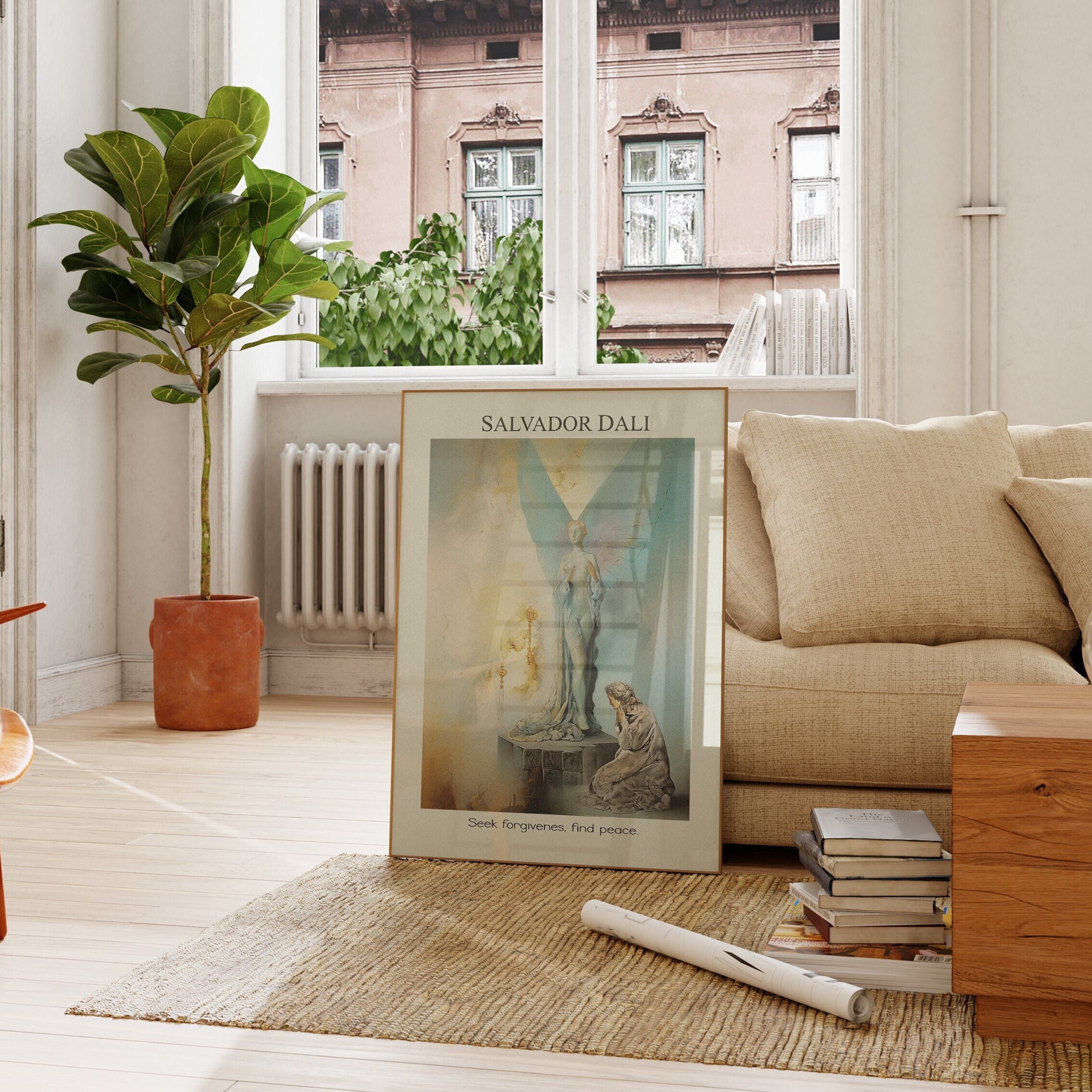 Salvador Dali Find Peace Salvador Dali Print Dada - Etsy