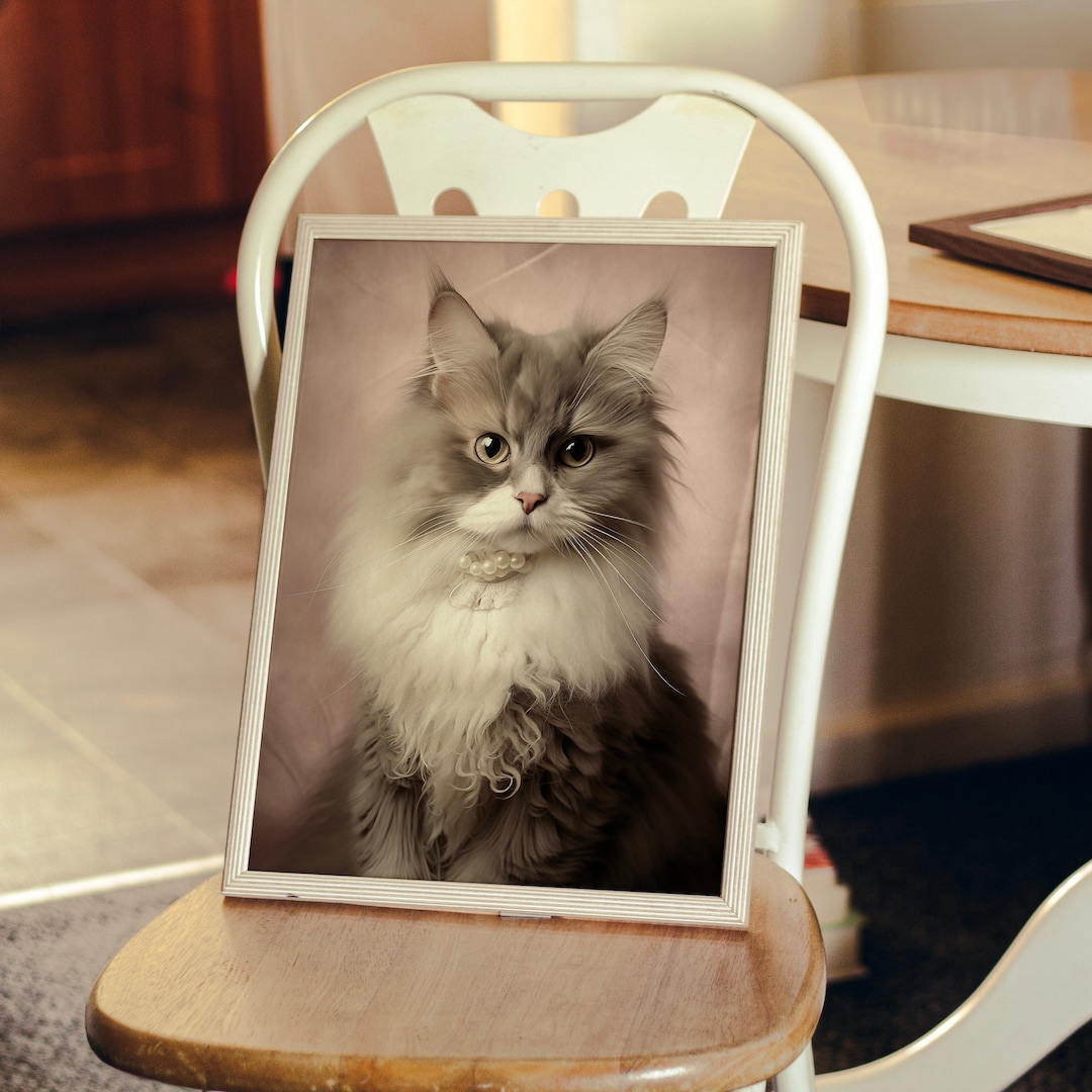 Vintage Cat Poster, Vintage Wall Art, Large Vintage Art, Digital Prints ...