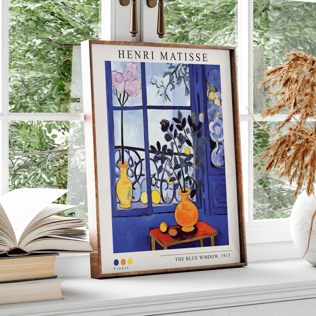 Matisse Wall Art, the Blue Window Painting, Henri Matisse Print ...