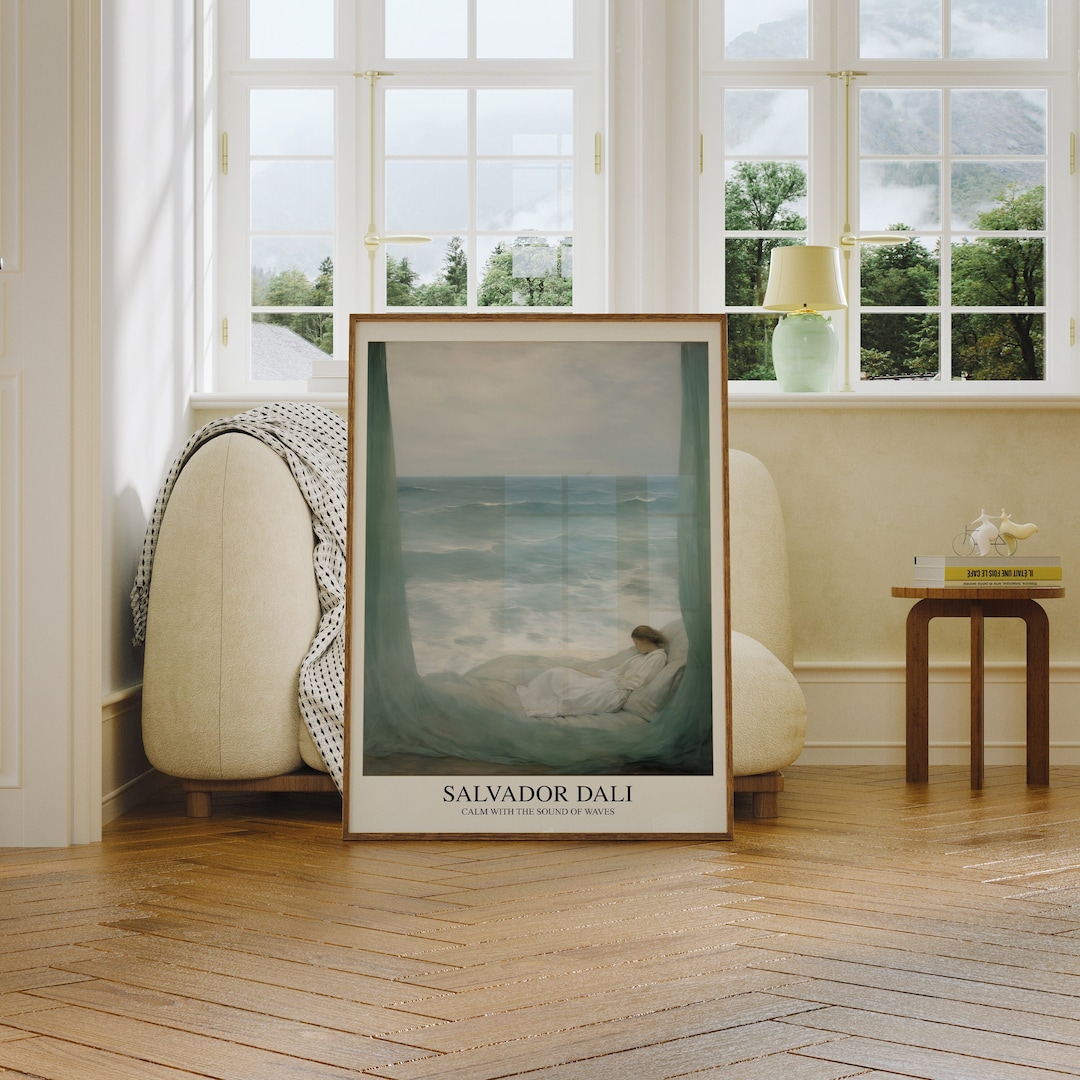 Salvador Dali Inspired Poster, Salvador Dali Print, Art Nouveau Print ...