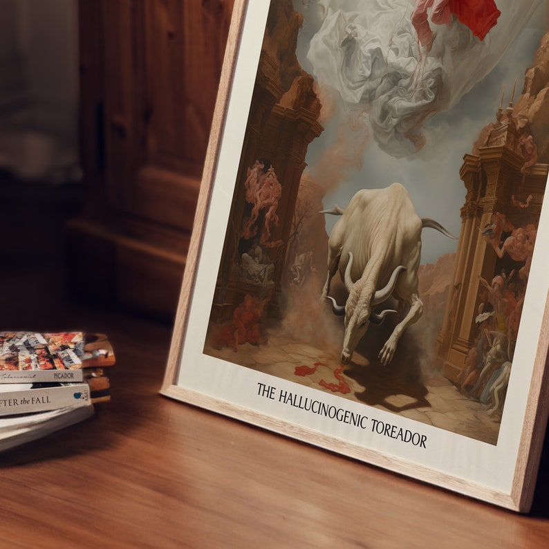 Salvador Dali Rodeo With the Bull Poster, Digital Prints, Salvador Dali ...