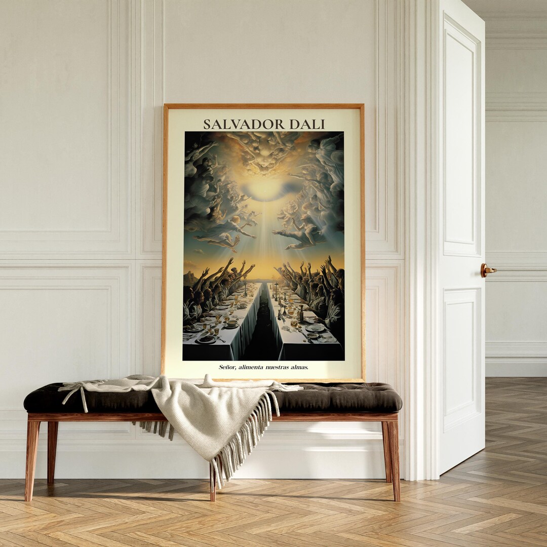 Salvador Dali Inspired God Feed Our Souls Poster, Salvador Dali Print ...