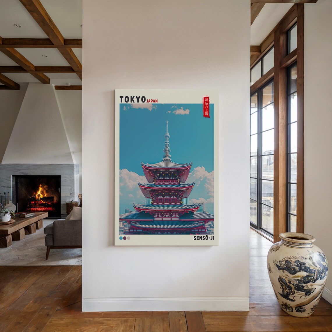 Senso-ji Temple Poster, Tokyo Japan Wall Art, Japanese Wall Art ...