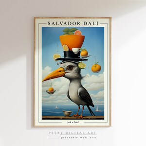 Dali Print, Salvador Dali, Dali Poster, Just a Bird, Surrealist Art ...