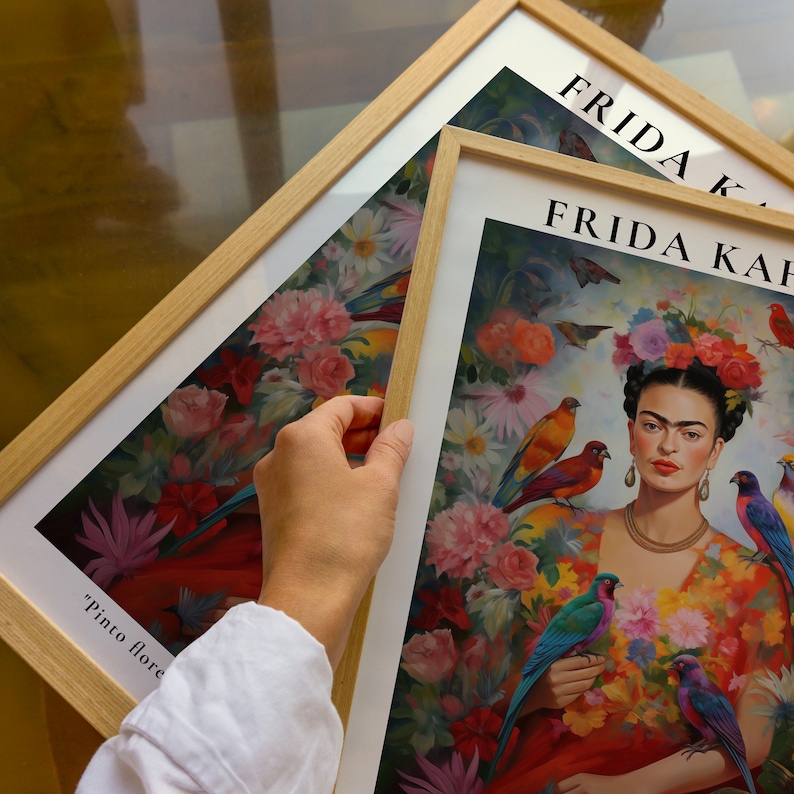 Frida Kahlo Birds and Flowers Poster, Digital Download, Unique Poster ...