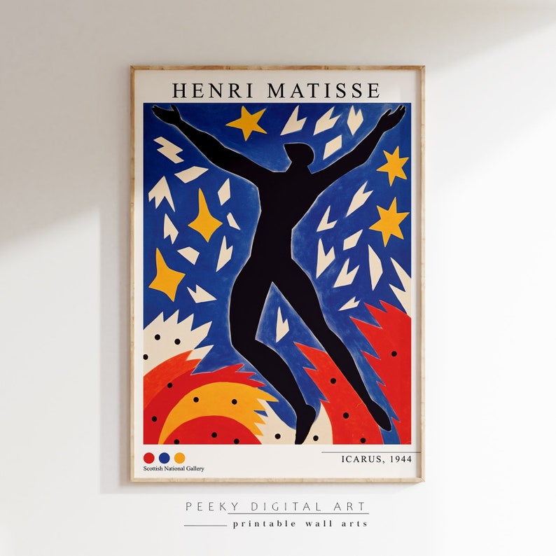 Henri Matisse Icarus Painting, Blue Matisse Print, Digital Download ...