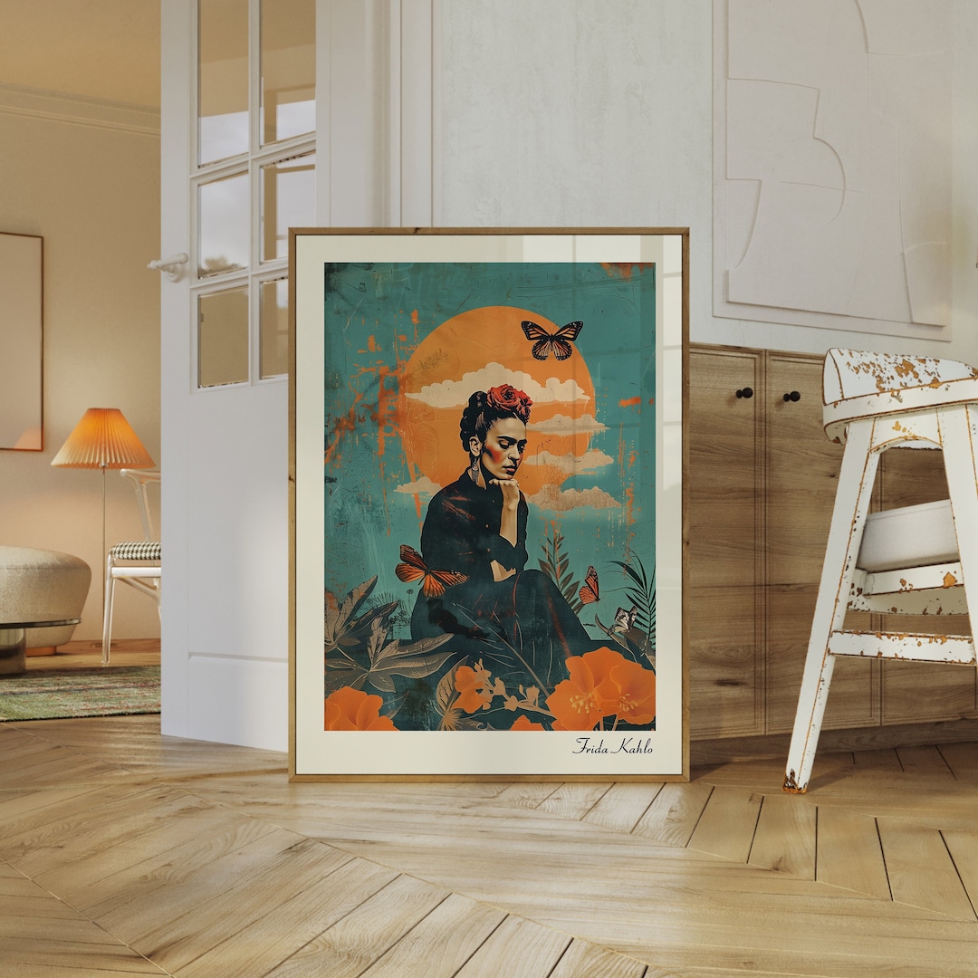 Retro Frida Kahlo Poster, Mexican Art, Frida Kahlo Girl Power ...