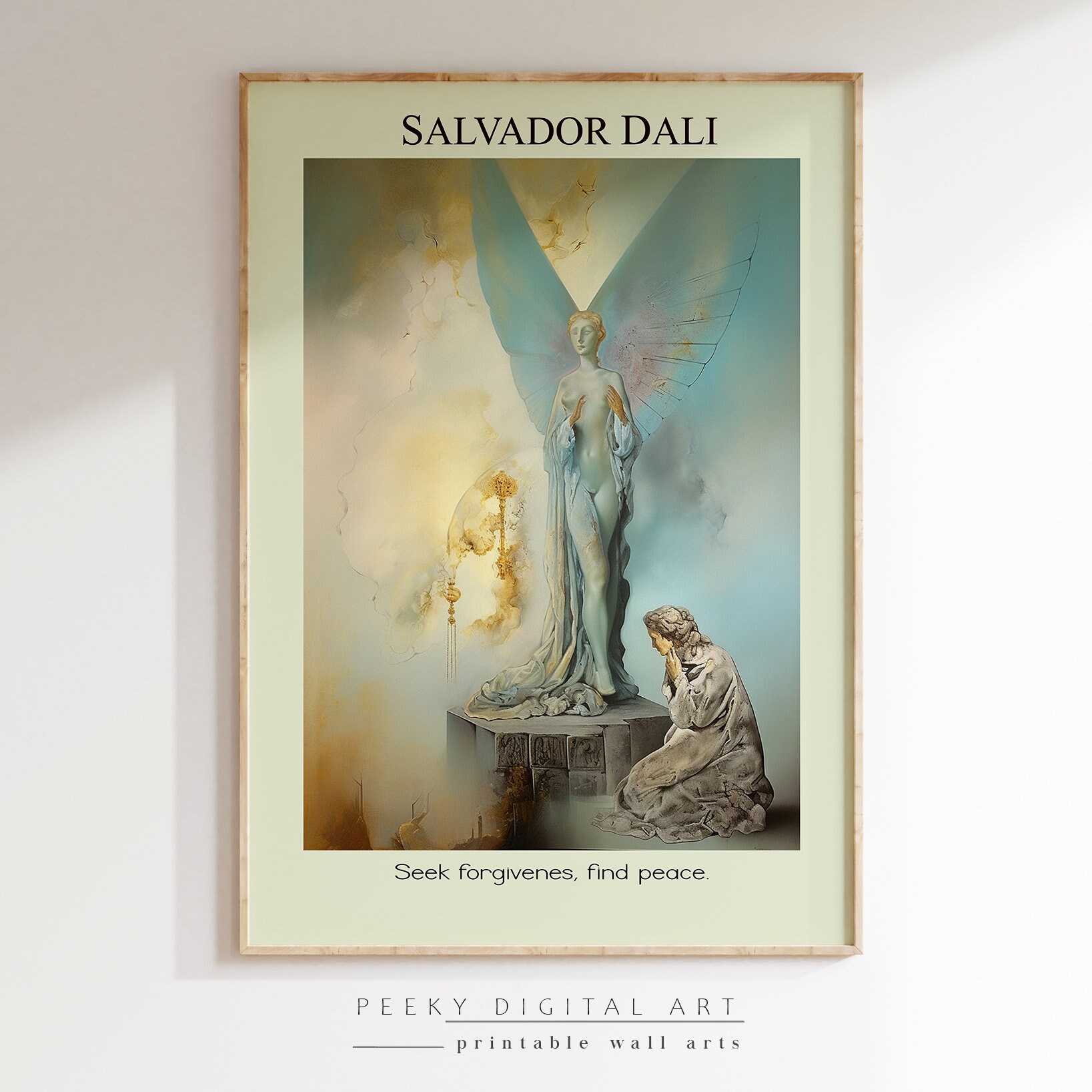 Salvador Dali Find Peace Salvador Dali Print Dada - Etsy