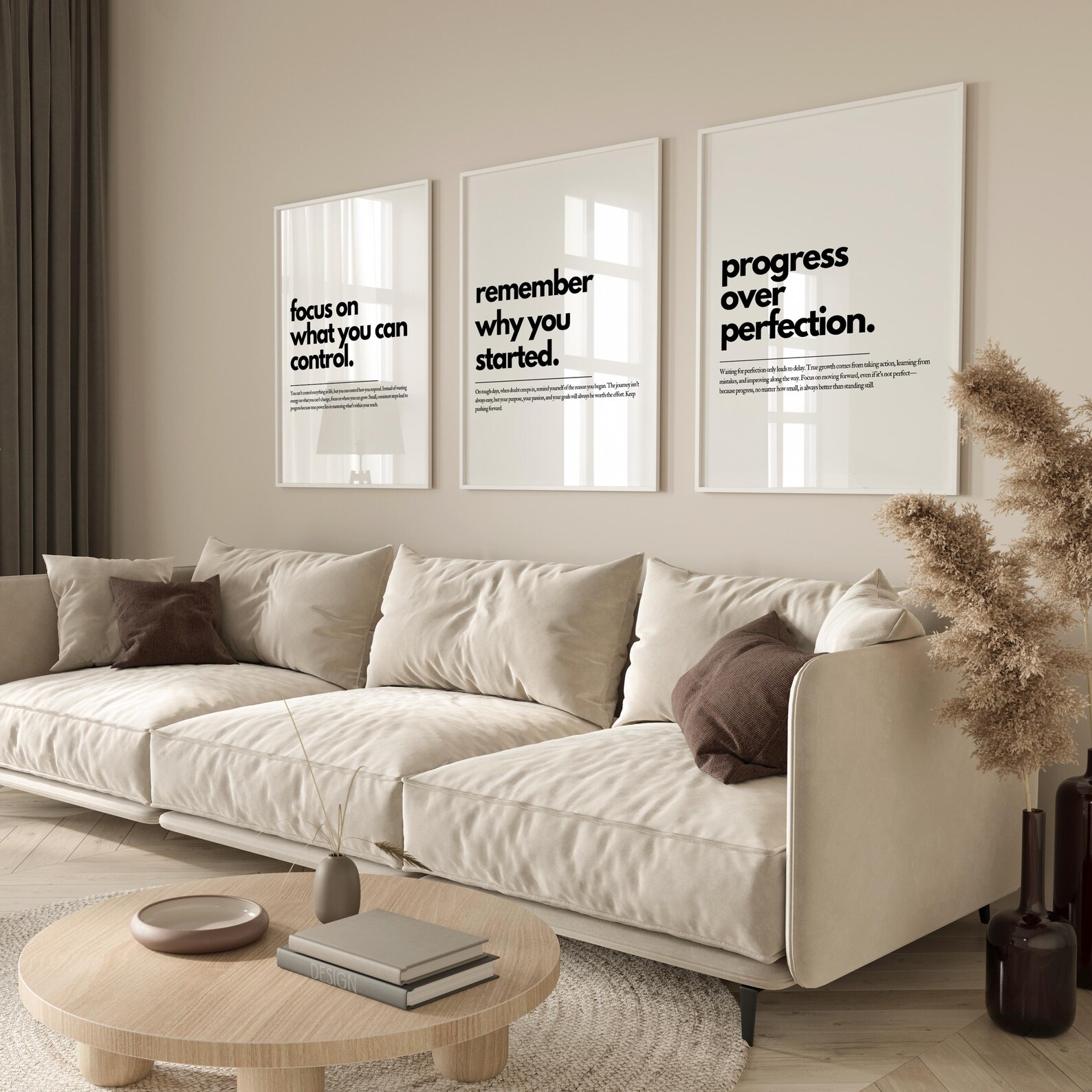 Motivational Poster Set of 3, Uplifting Quote, Positive Vibes ...