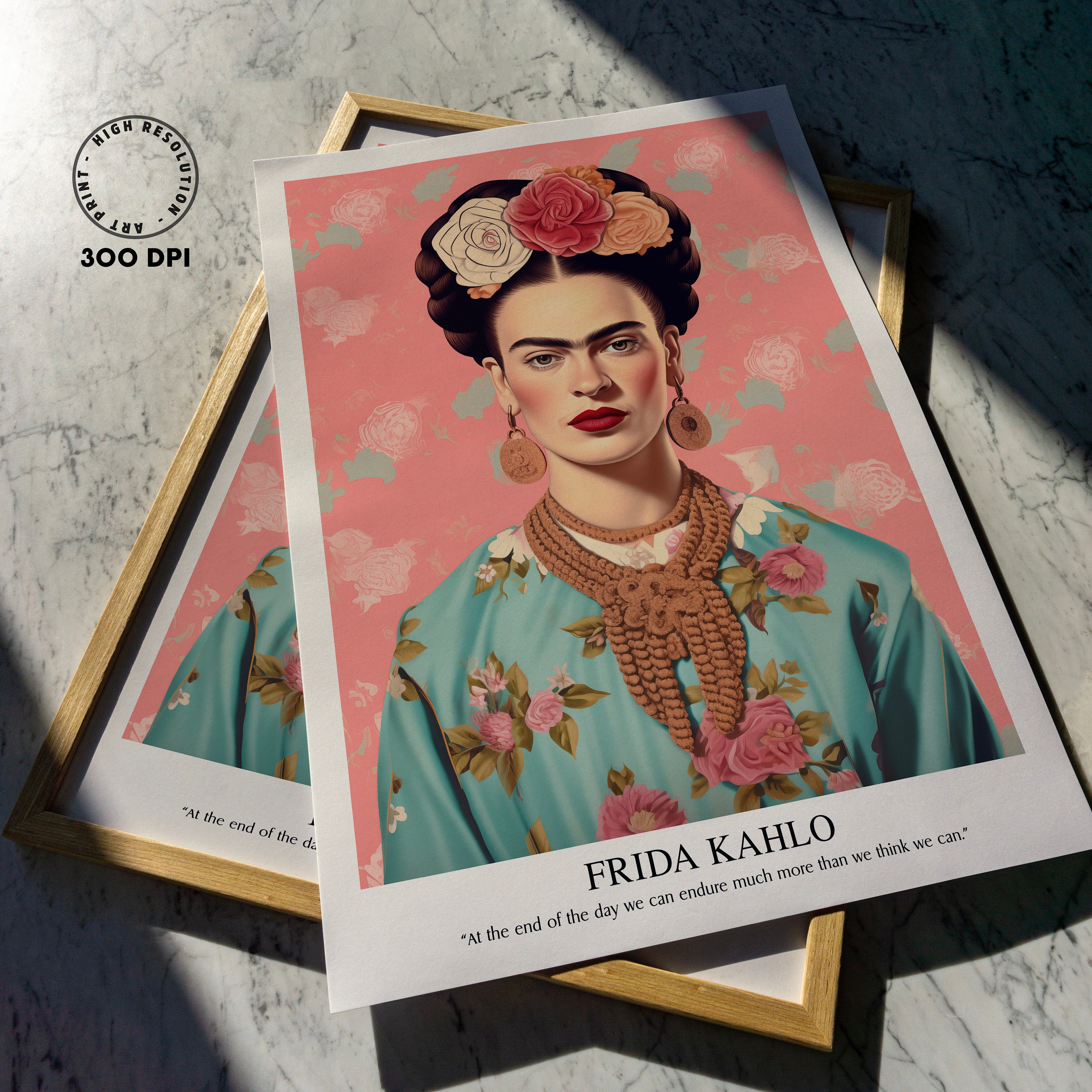 Frida Kahlo Portrait, Frida Kahlos Print, Inspirational Quote, Frida ...