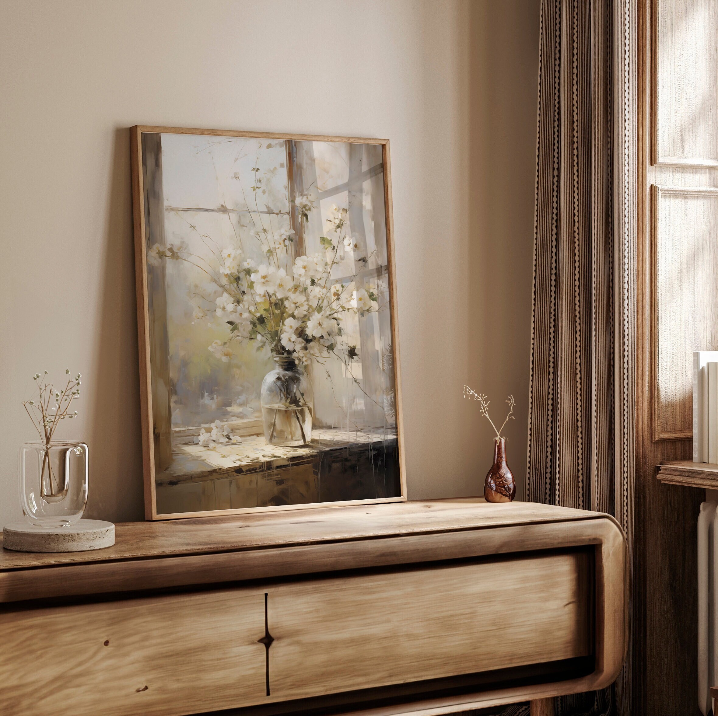 Unique Vintage Flower Poster Antique Art Print Digital - Etsy