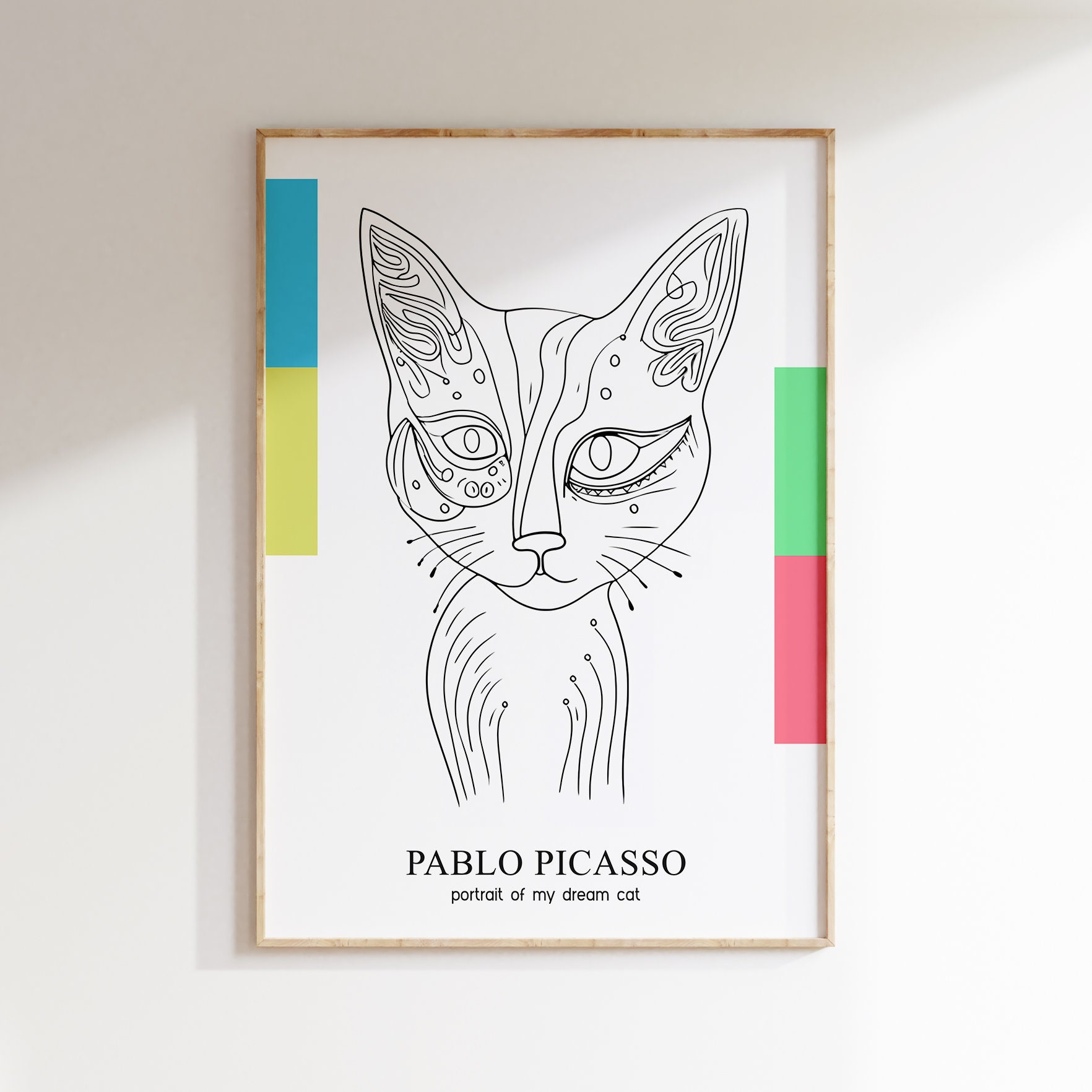 Picasso Cat Line Art Digital Download Picasso Line Art - Etsy