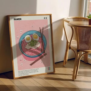 Japanese Ramen Poster, Ramen, Kitchen Wall Art, Japanese Wall Art ...