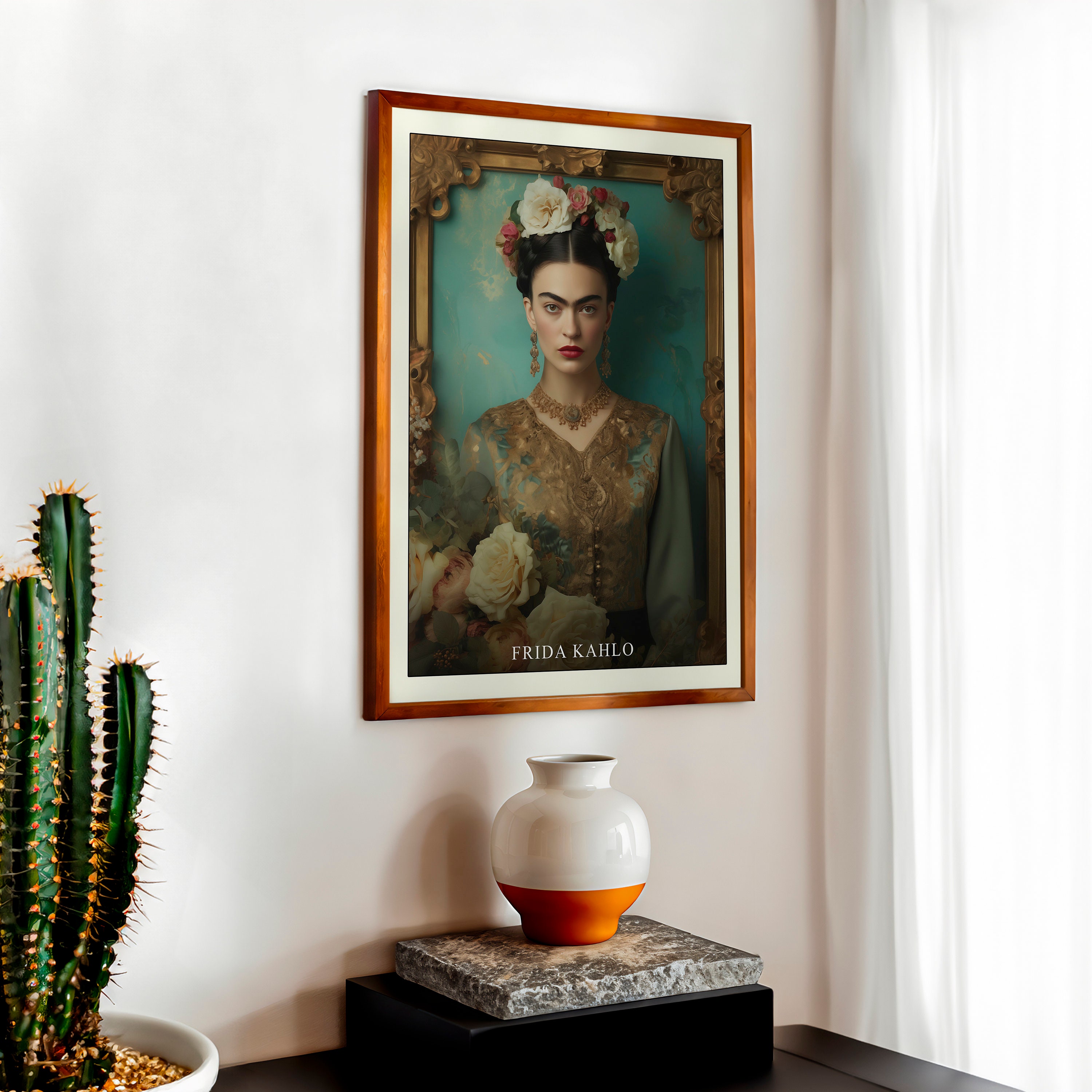 Frida Kahlo Vintage Portrait Poster Digital Download - Etsy